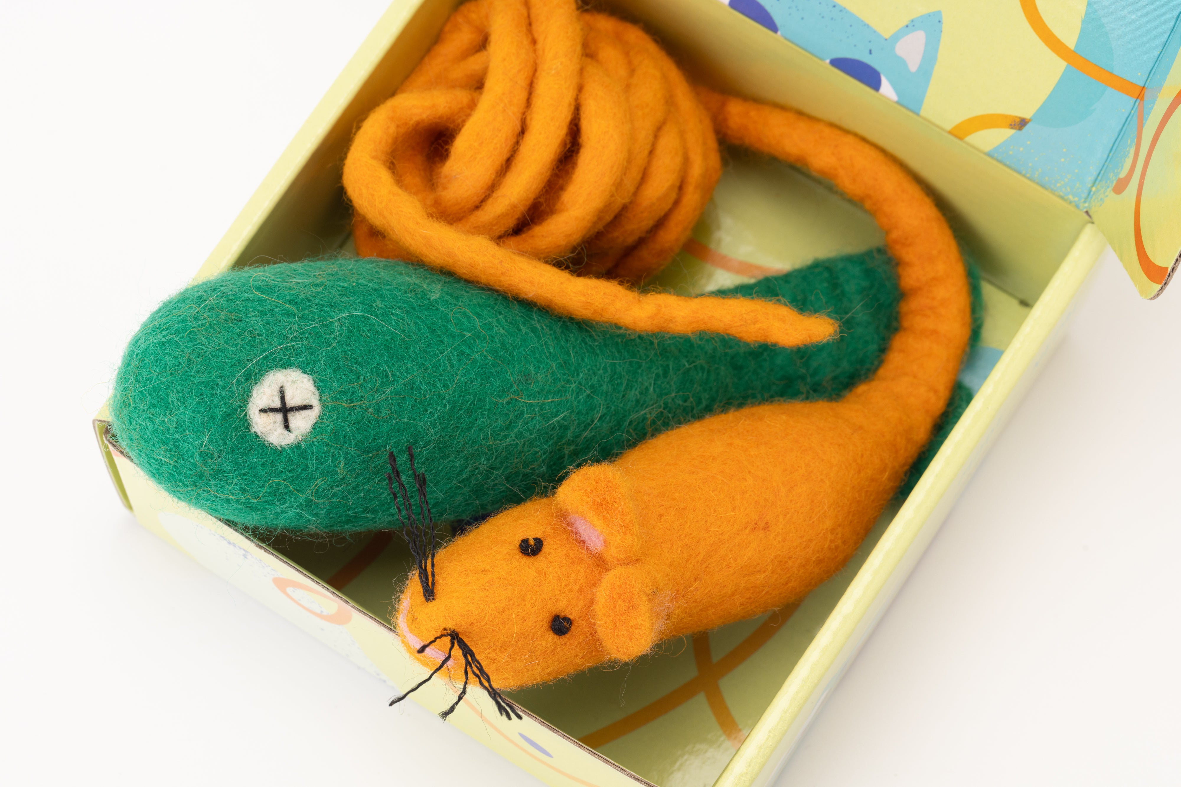 Eco Cat Toy - The Woolie Cat Toy Box | Mimis Daughters